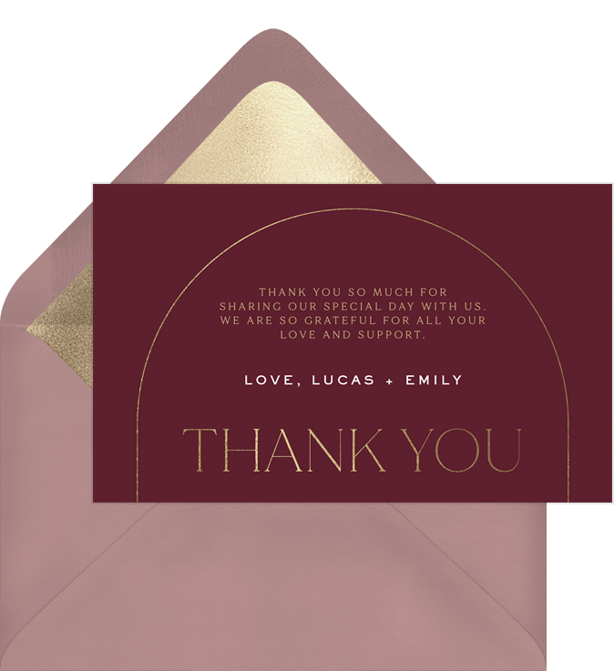 Delicate Arch Thank You Notes in Red | Greenvelope.com