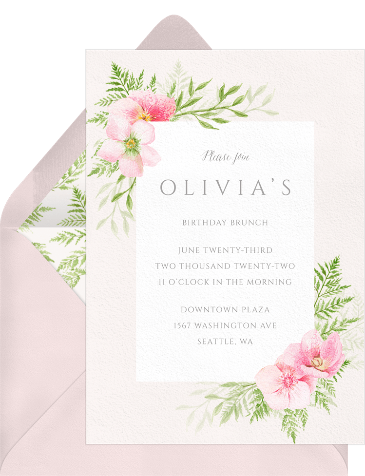Delicate Floral Invitations | Greenvelope.com