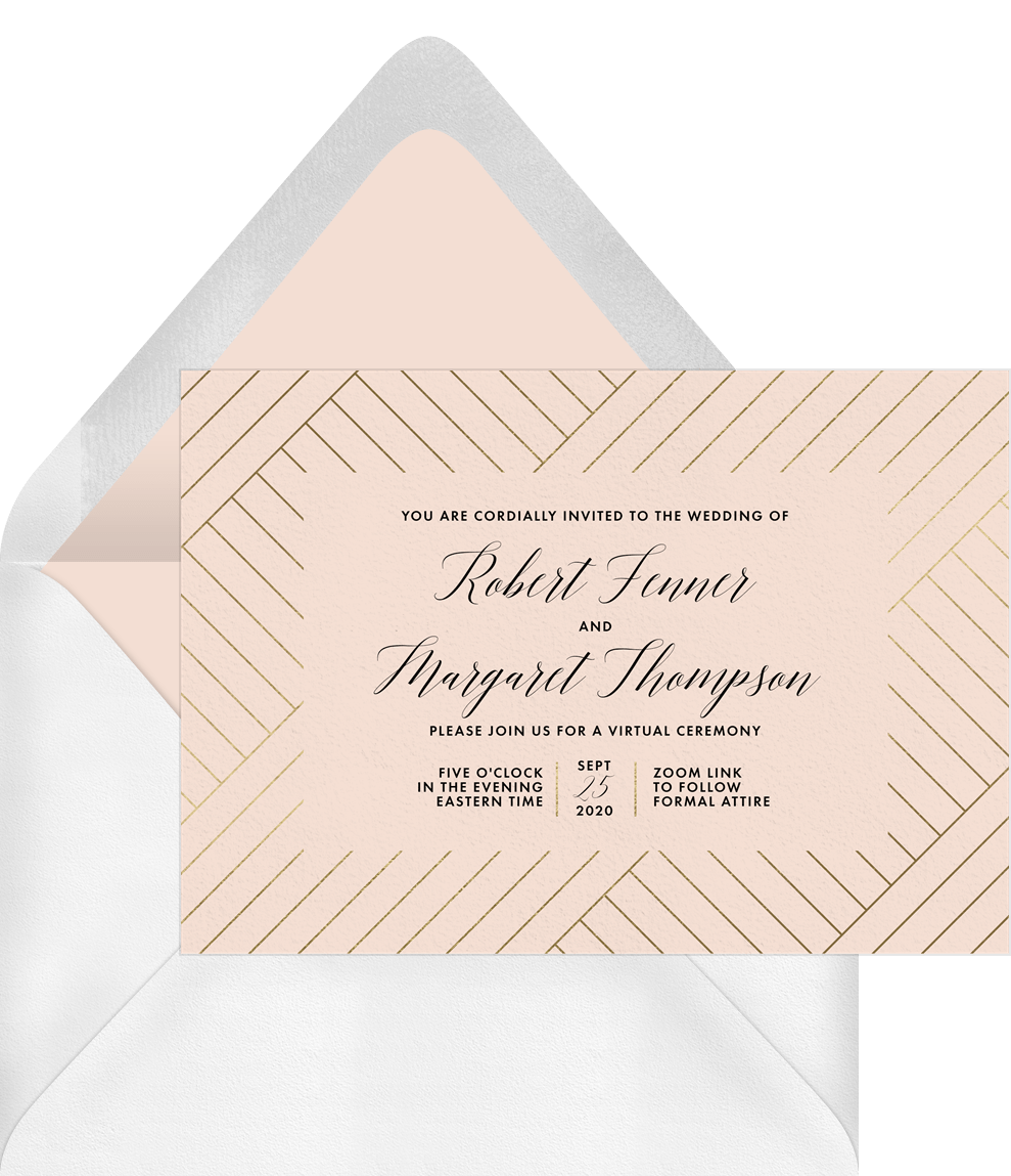 Diagonal Frame Invitations | Greenvelope.com