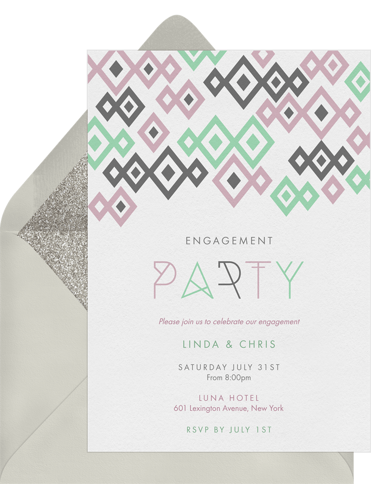 Diamond Drop Invitations | Greenvelope.com