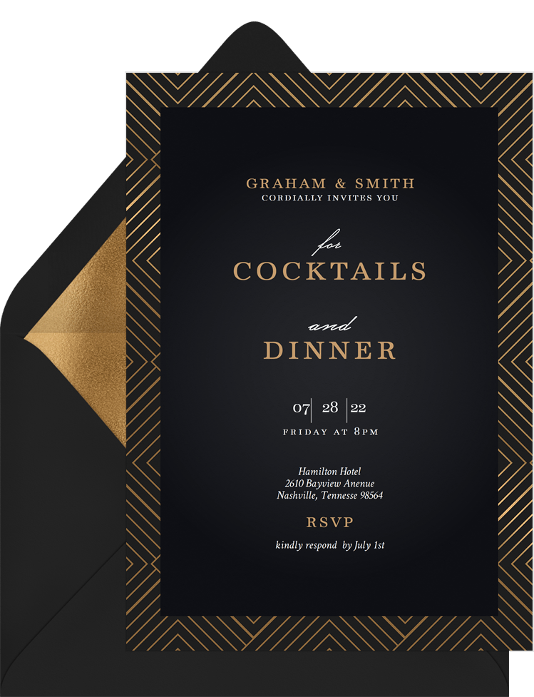 Diamond Pattern Border Invitations | Greenvelope.com