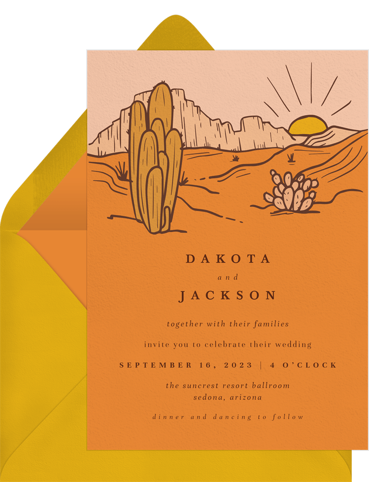 Dusky Desert Invitations | Greenvelope.com