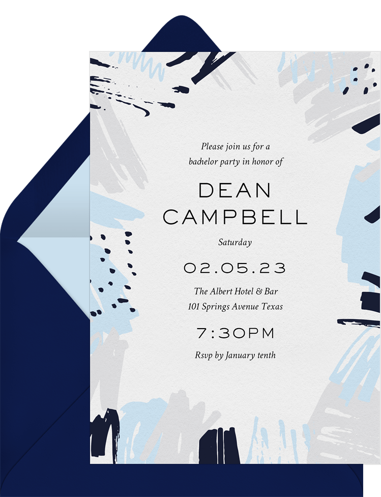 Edgy Abstract Invitations in Creme | Greenvelope.com