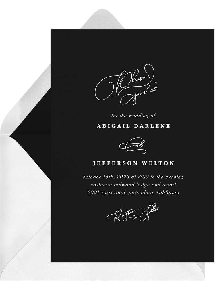 Elegant Type Invitations | Greenvelope.com