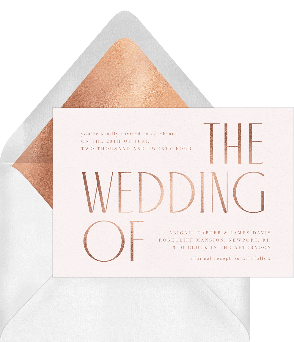 Elegant Union Invitations | Greenvelope.com