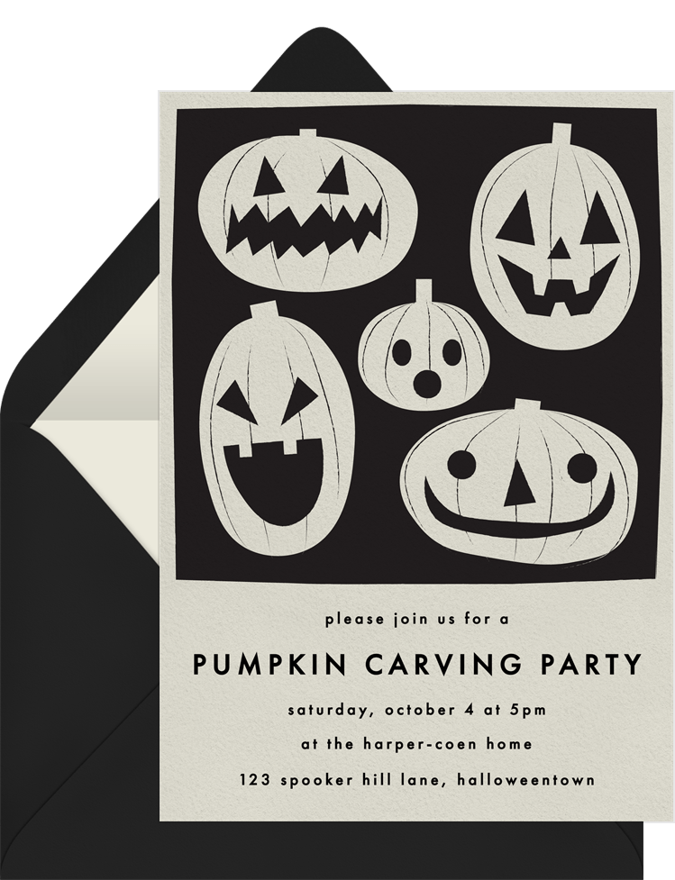 Expressive Pumpkins Invitations | Greenvelope.com