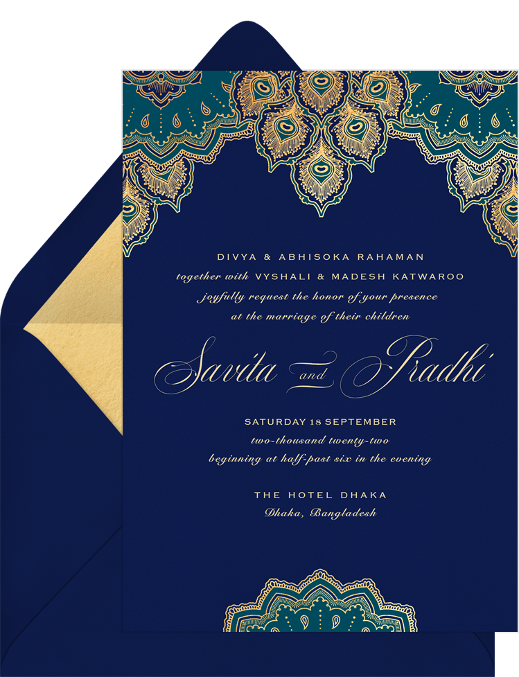 Exquisite Peacock Invitations | Greenvelope.com