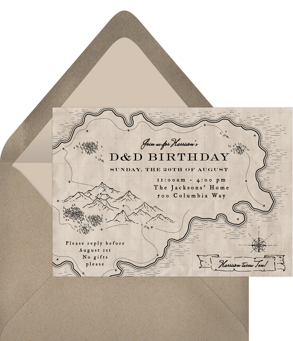 Fantasy Map Invitations | Greenvelope.com