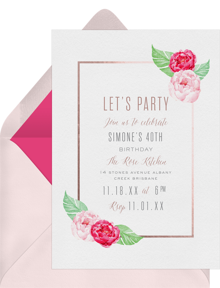 Feminine Florals Invitations | Greenvelope.com