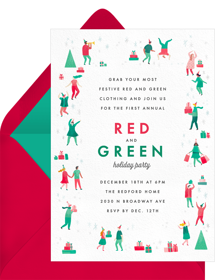 Festive Party People Invitations | Greenvelope.com