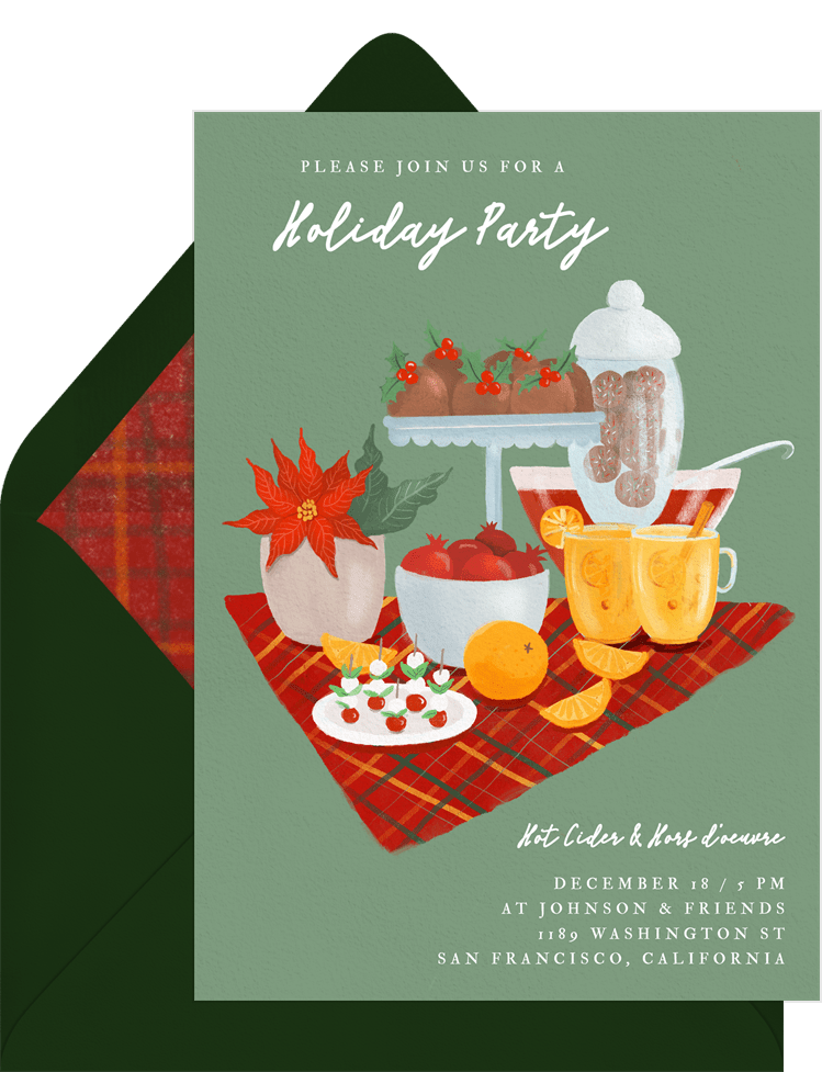 Festive Picnic Invitations in Green | Greenvelope.com