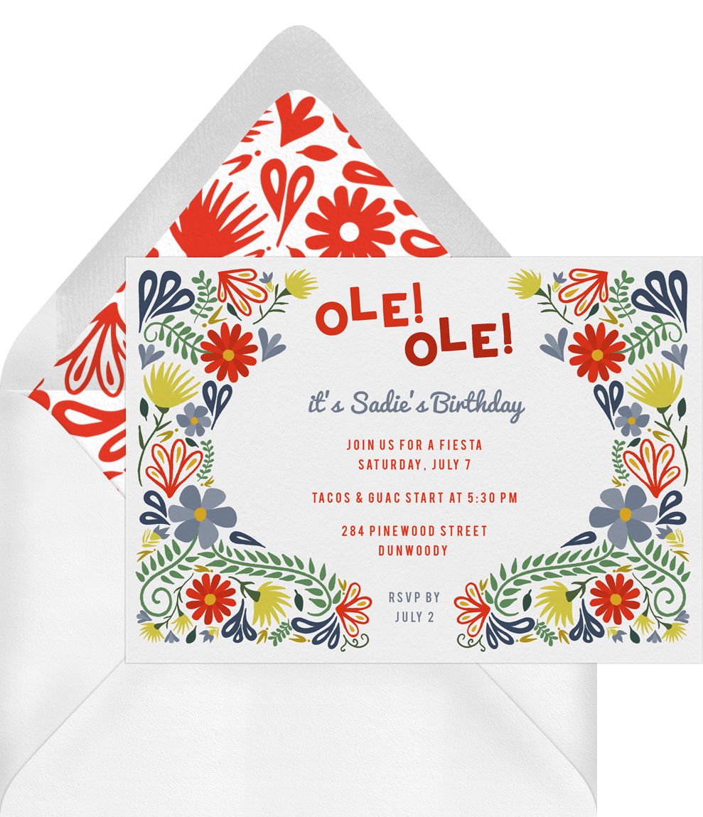 Fiesta Frame Invitations | Greenvelope.com