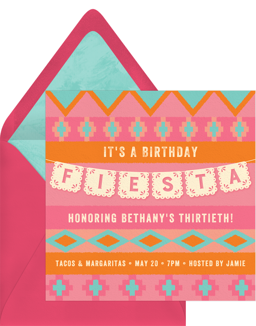 Fiesta Garland Invitations | Greenvelope.com