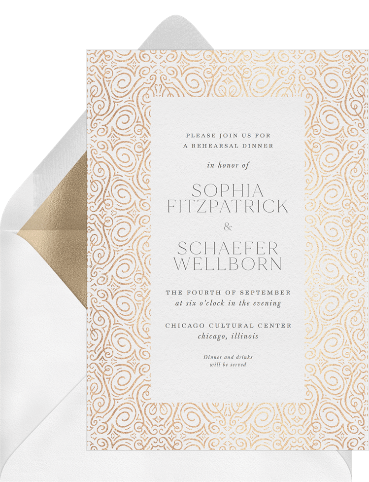 Filigree Tile Invitations in Pink | Greenvelope.com