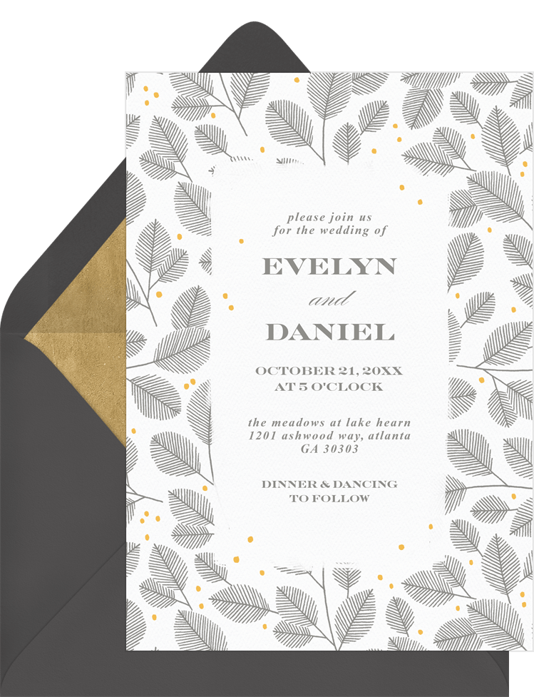 Floating Leaves Invitations | Greenvelope.com
