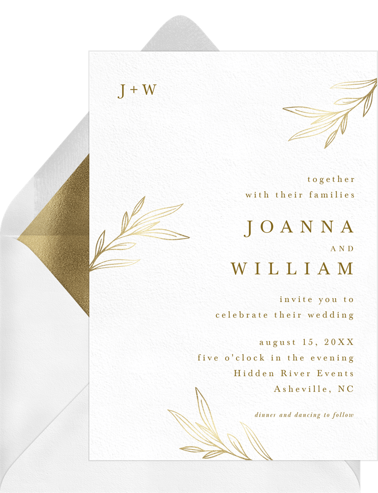 Floral Leaves Invitations | Greenvelope.com
