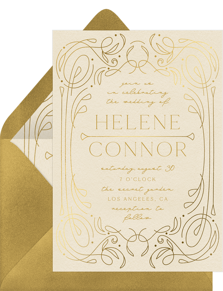 Flowing Linework Invitations | Greenvelope.com