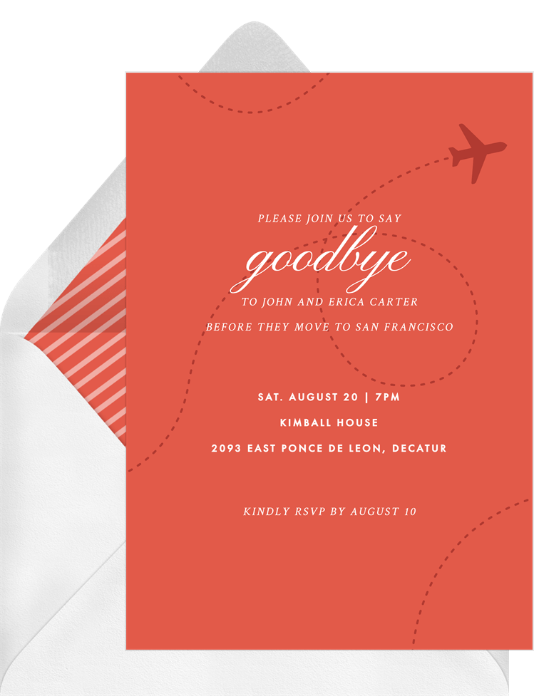 Fly Away Invitations | Greenvelope.com
