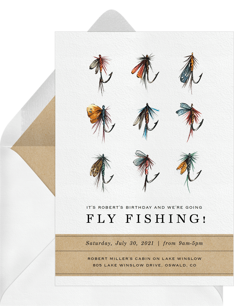 Fly Fishing Grid Invitations | Greenvelope.com