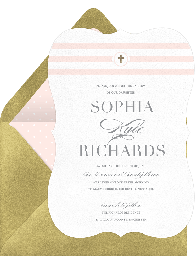 Foil Cross Invitations | Greenvelope.com