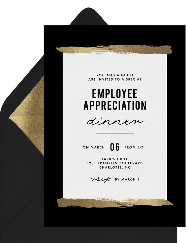 Foil Elements Invitations in Black | Greenvelope.com