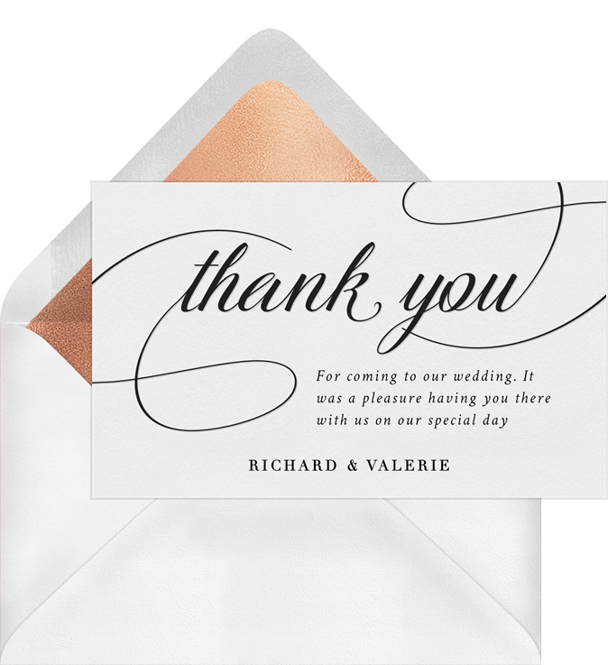 Forever Script Thank You Notes | Greenvelope.com