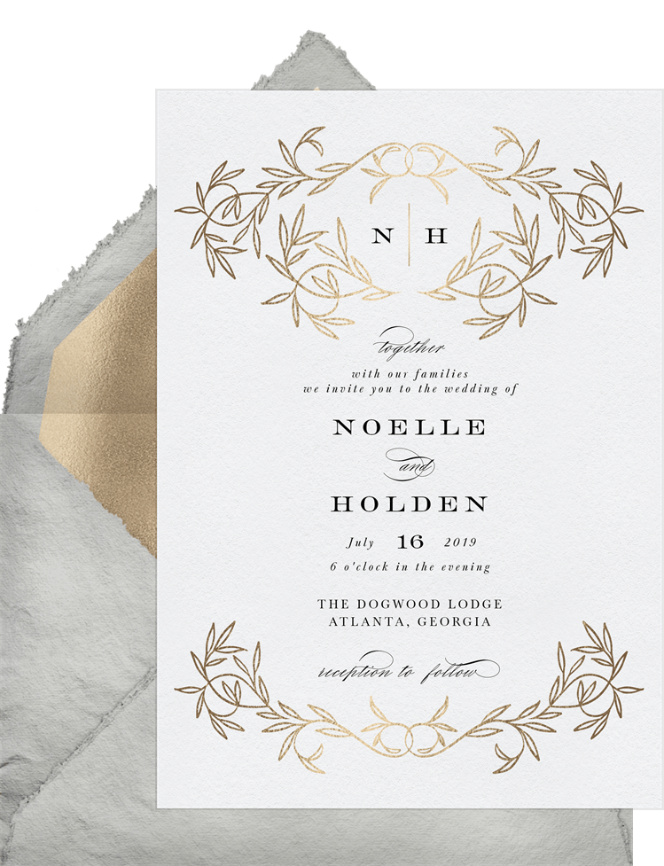 Formal Monogram Invitations | Greenvelope.com