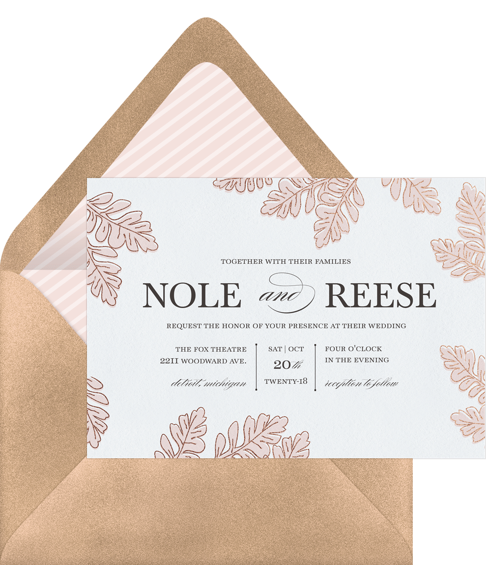 Framed By Leaves Invitations | Greenvelope.com