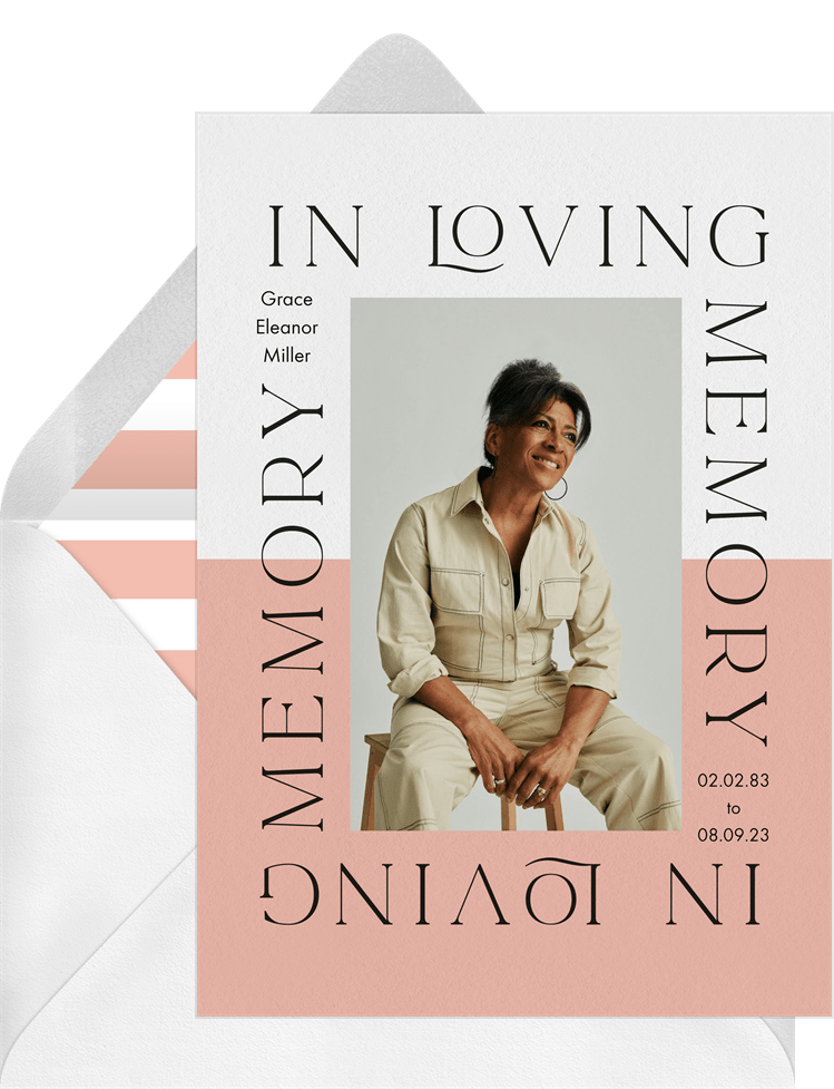 Framed Loving Memory Invitations | Greenvelope.com