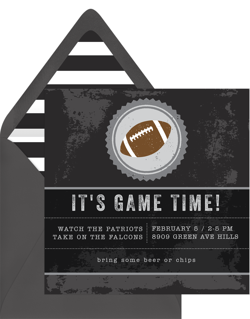 Game Time Invitations | Greenvelope.com