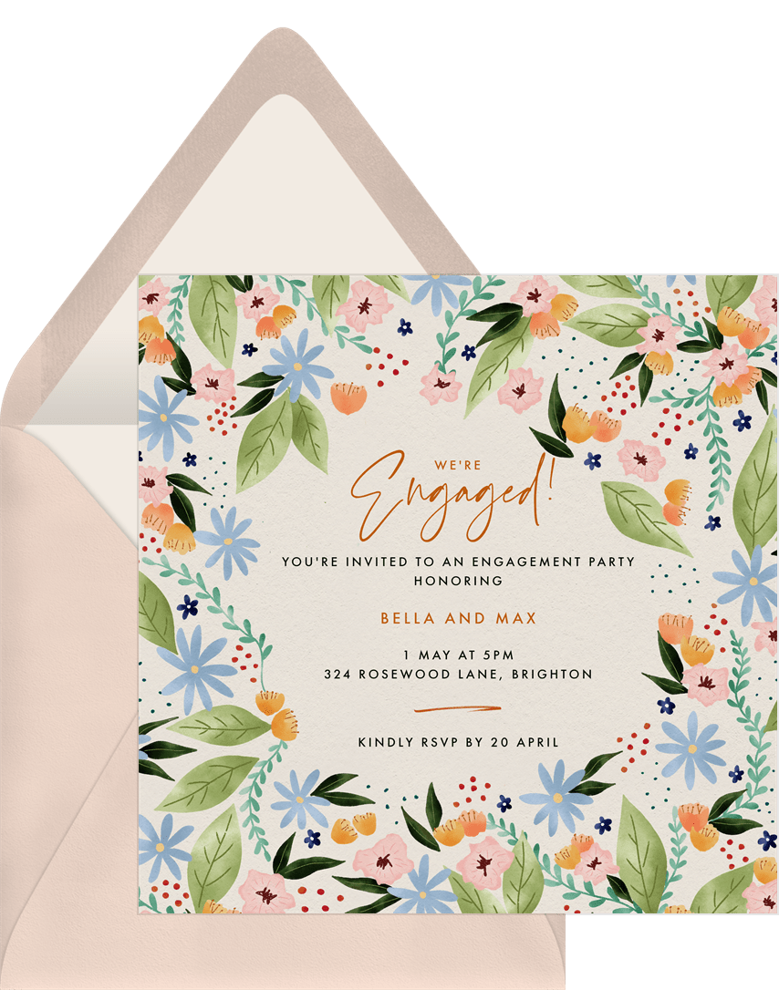 Garden Border Invitations | Greenvelope.com