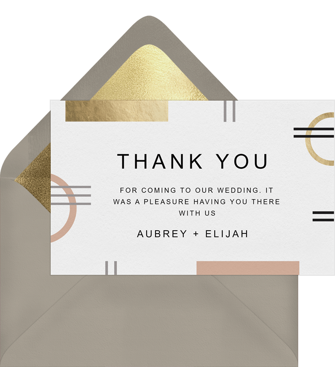 Geometric Elements Thank You Notes | Greenvelope.com