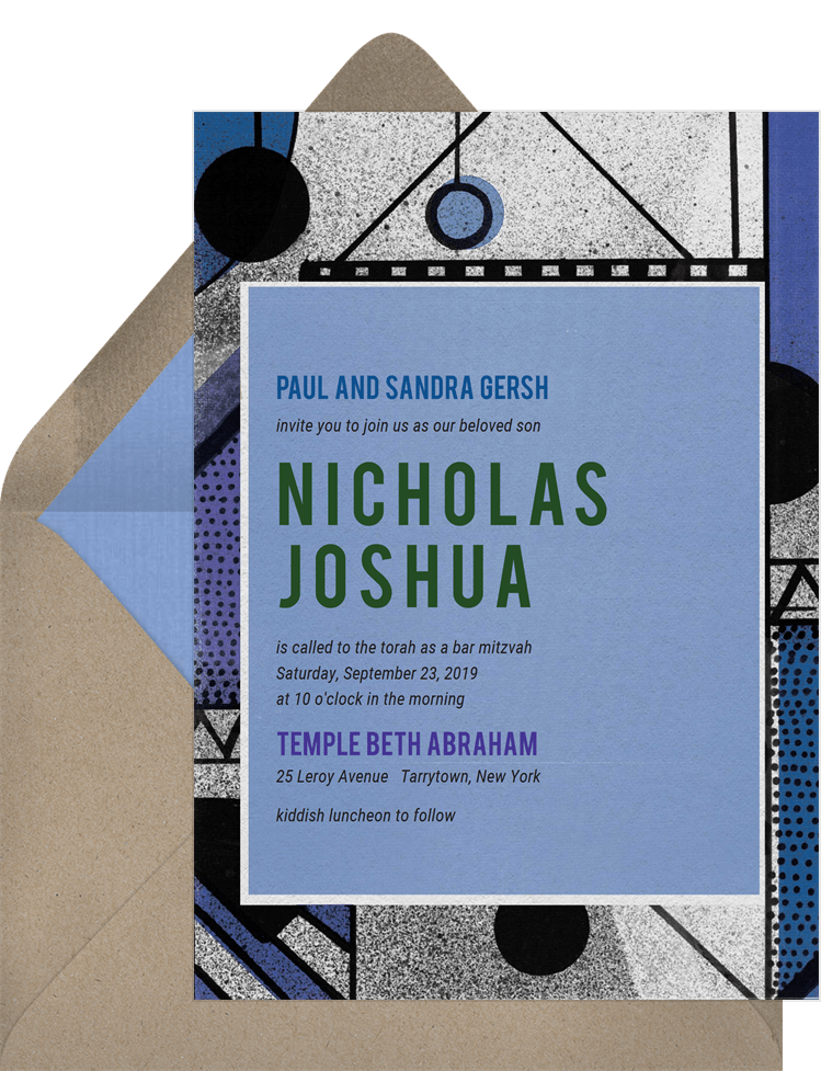 Geometric Shimmer Invitations | Greenvelope.com