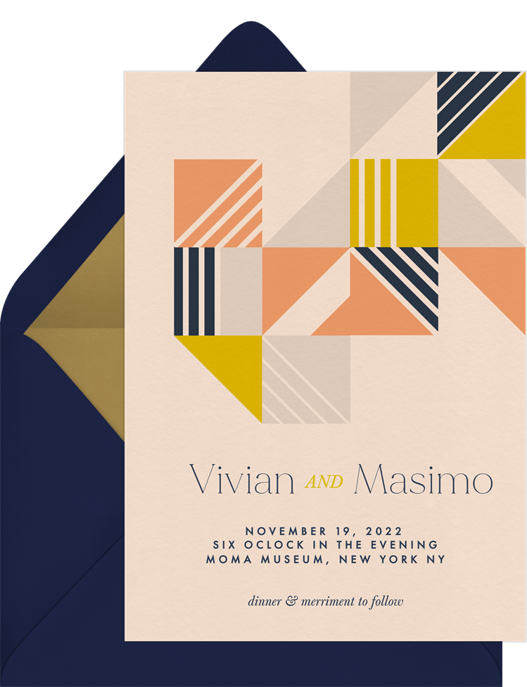 Geometric Union Invitations | Greenvelope.com