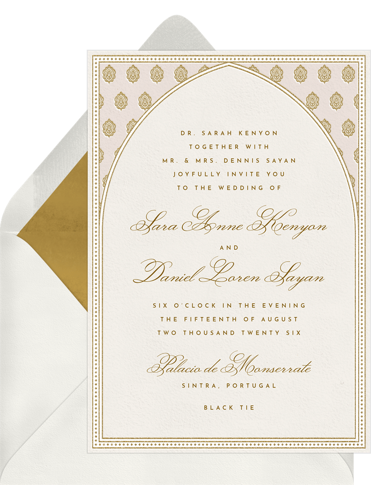 Gilded Arch Invitations | Greenvelope.com