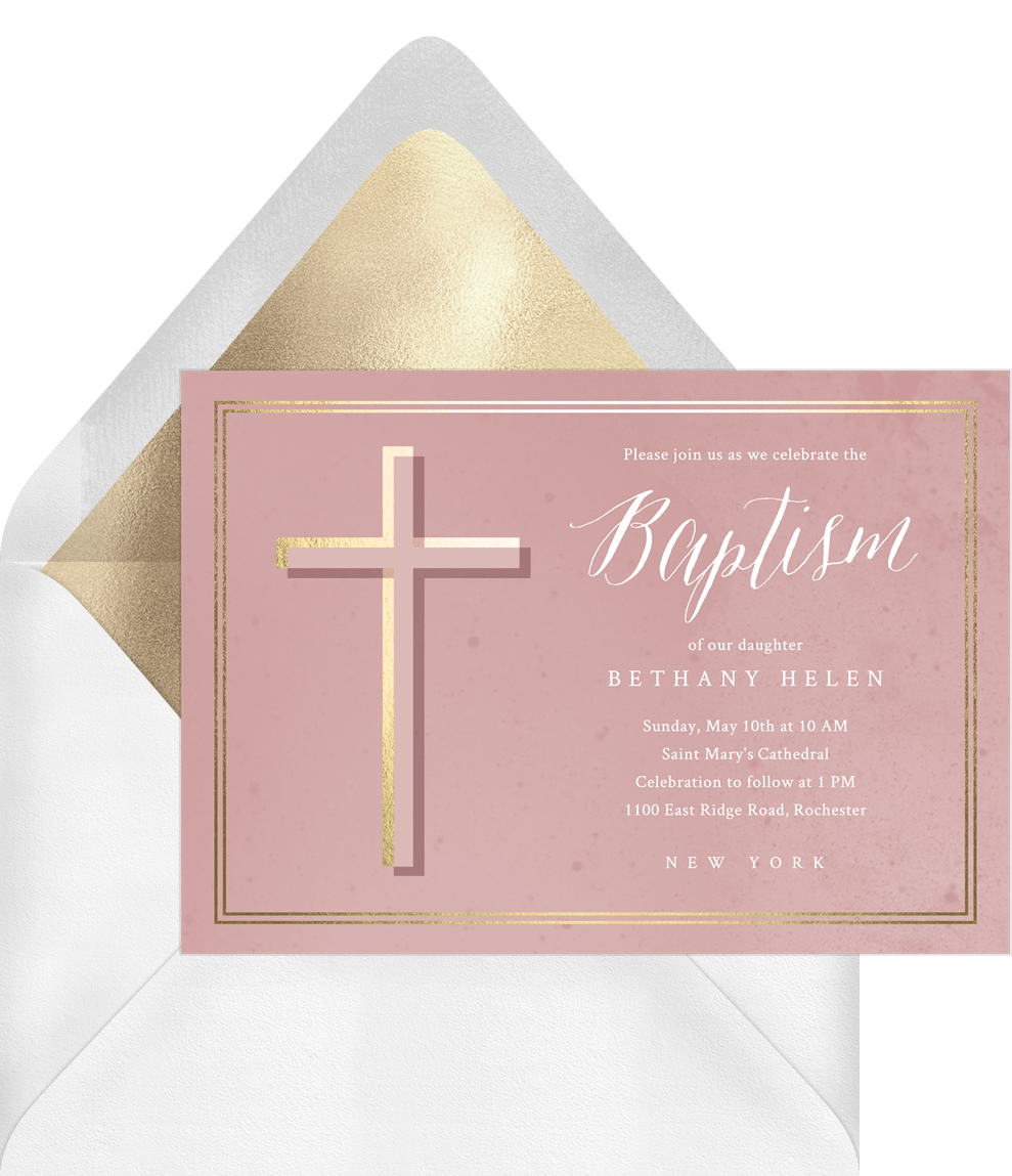 Gilded Cross Invitations | Greenvelope.com