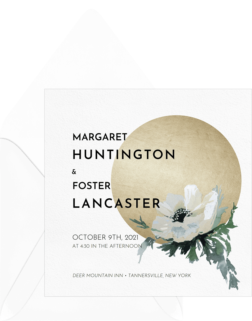 Gilded Full Moon Invitations | Greenvelope.com