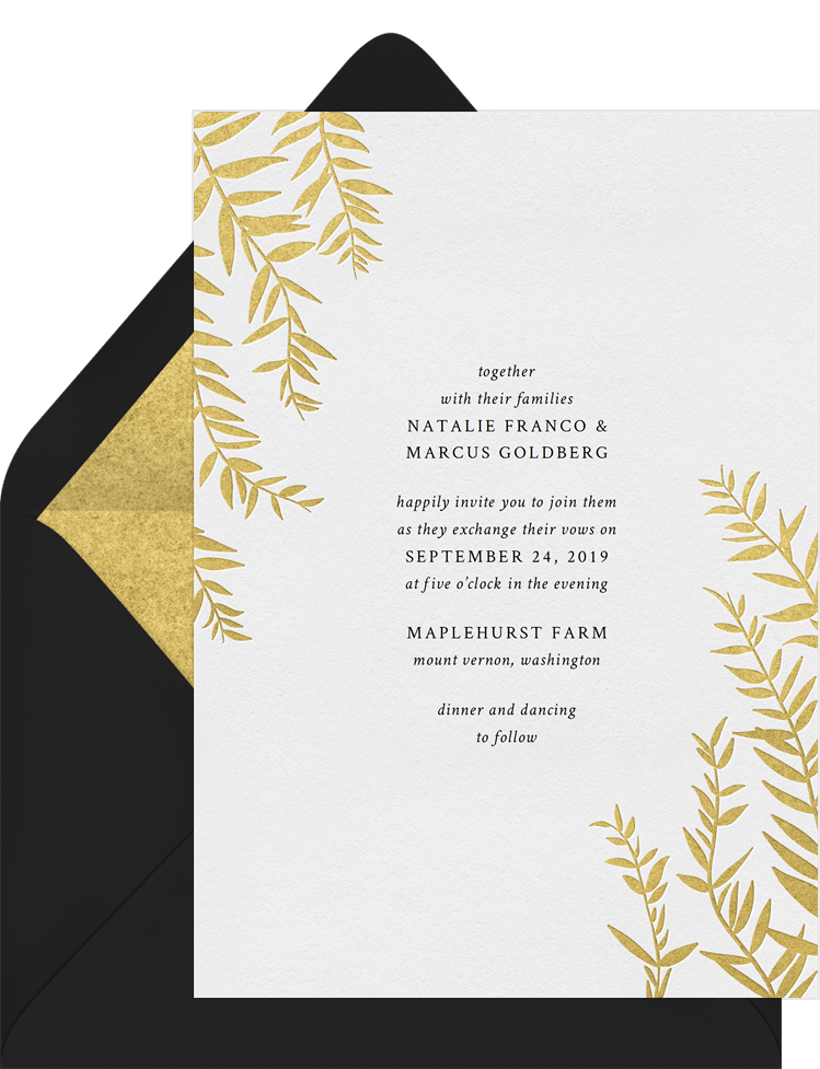 Gilded Leaves Invitations | Greenvelope.com