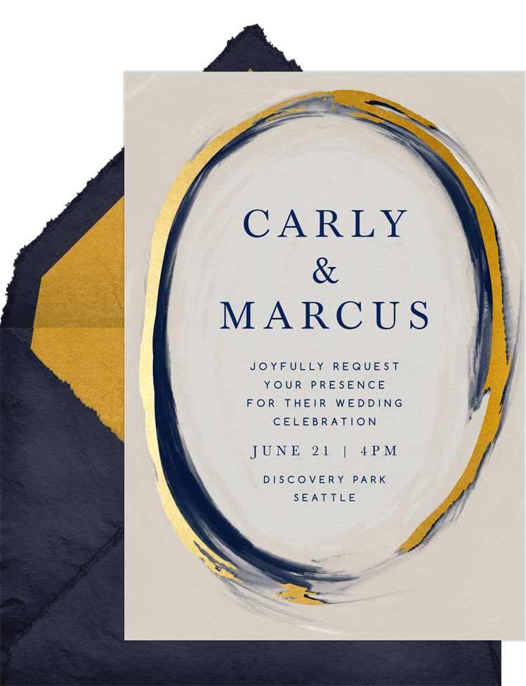 Gilded Oval Invitations | Greenvelope.com