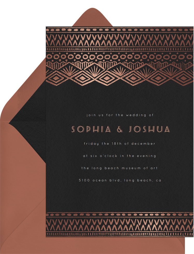 Gilded Pattern Invitations | Greenvelope.com