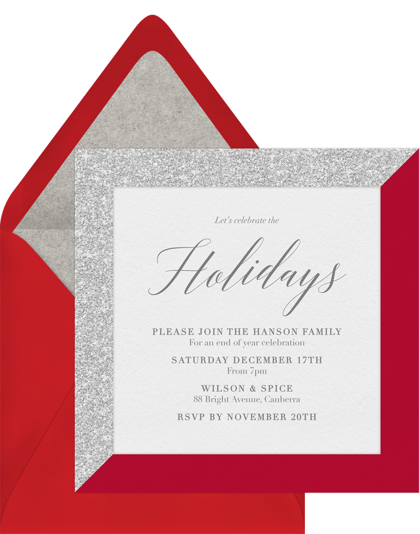 Glitter Cut Invitations | Greenvelope.com