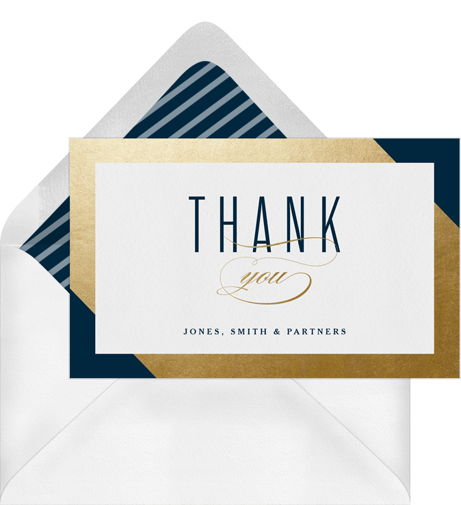 Formal Thank You In Blue