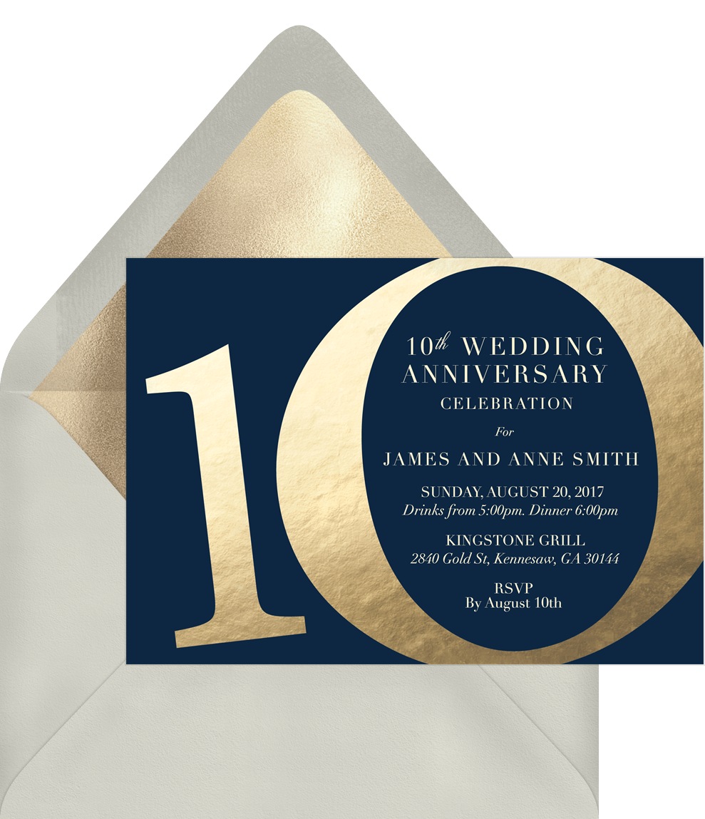 Golden Decade Invitations | Greenvelope.com