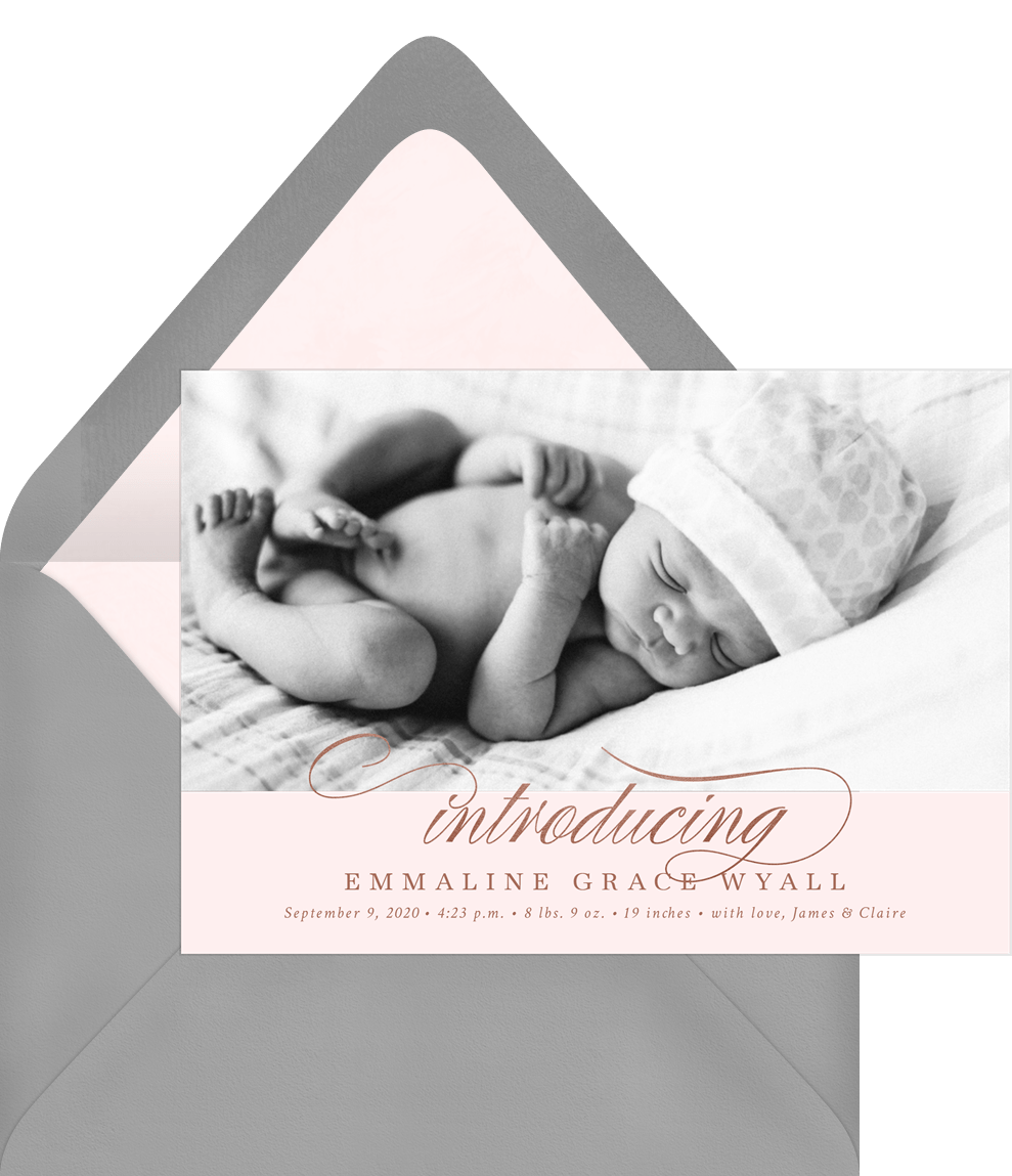 Golden Introduction Announcements | Greenvelope.com