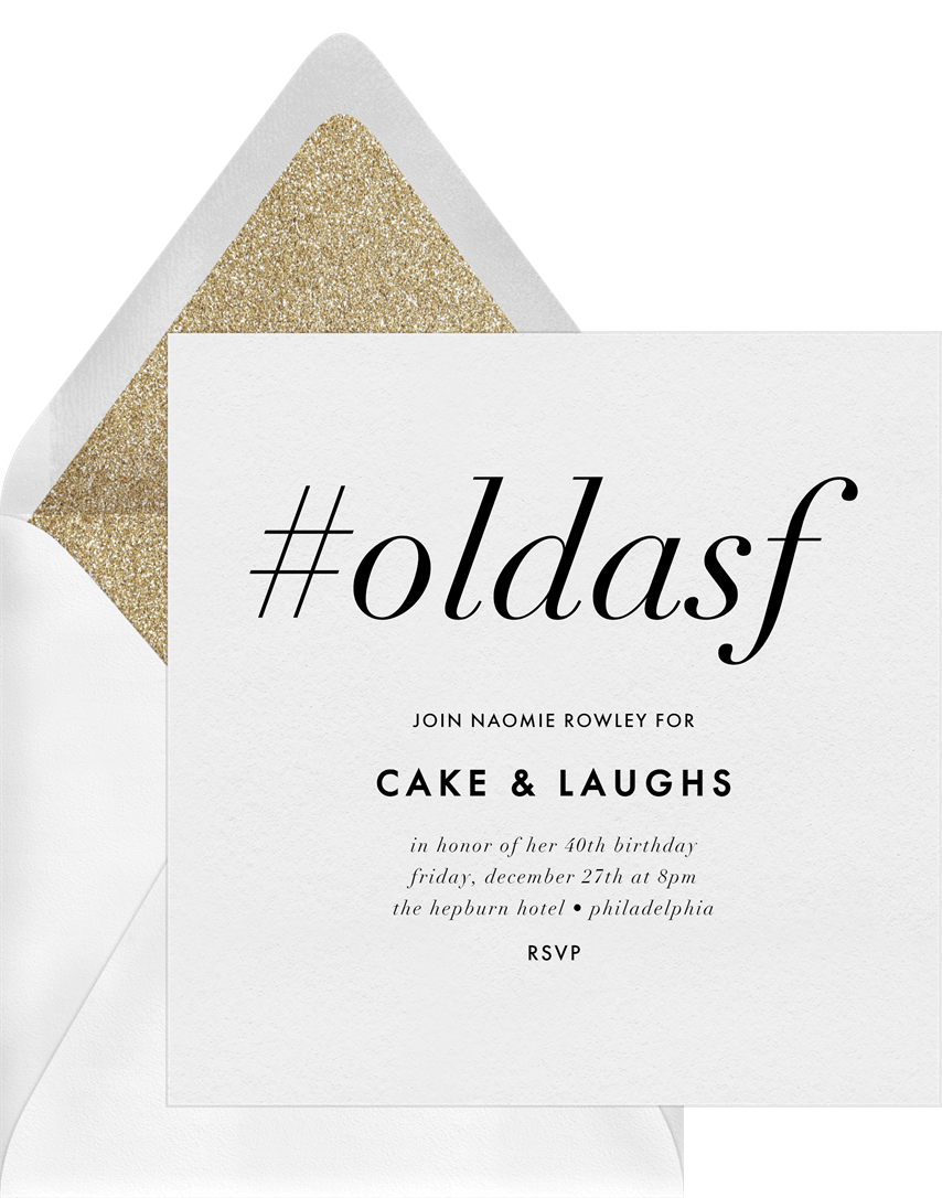 Hashtag Old Invitations | Greenvelope.com