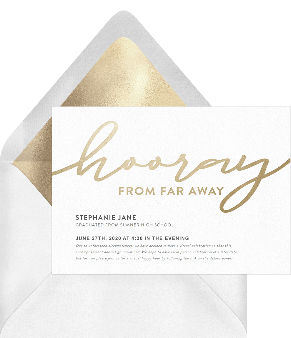 Hooray From Far Away Invitations | Greenvelope.com