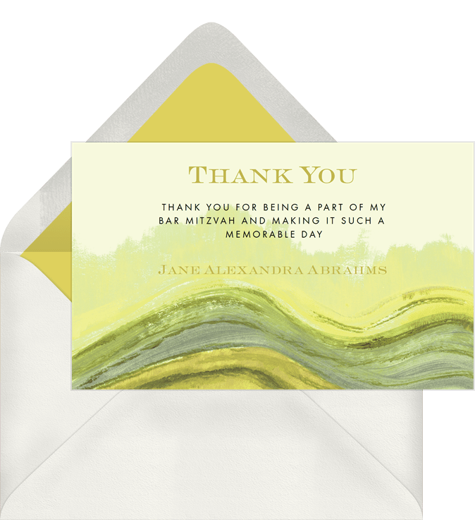 Impressionist Landscape Thank You Notes in Green | Greenvelope.com