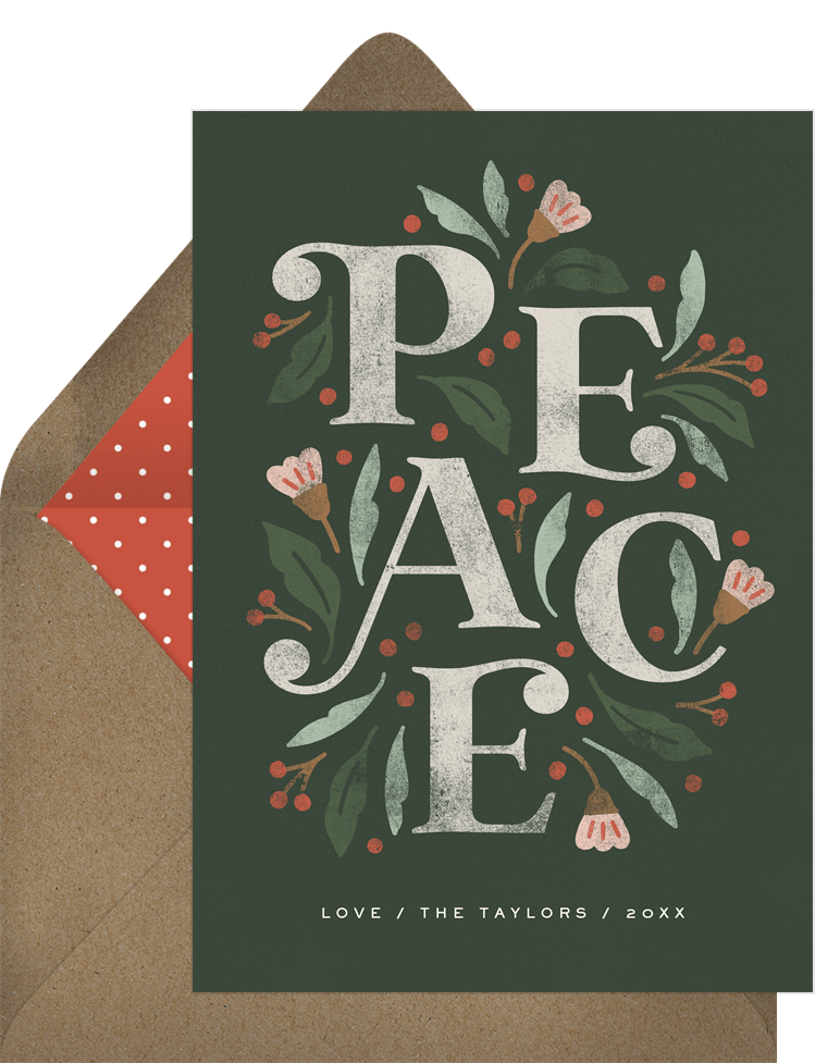 Ink Rolled Peace Cards | Greenvelope.com