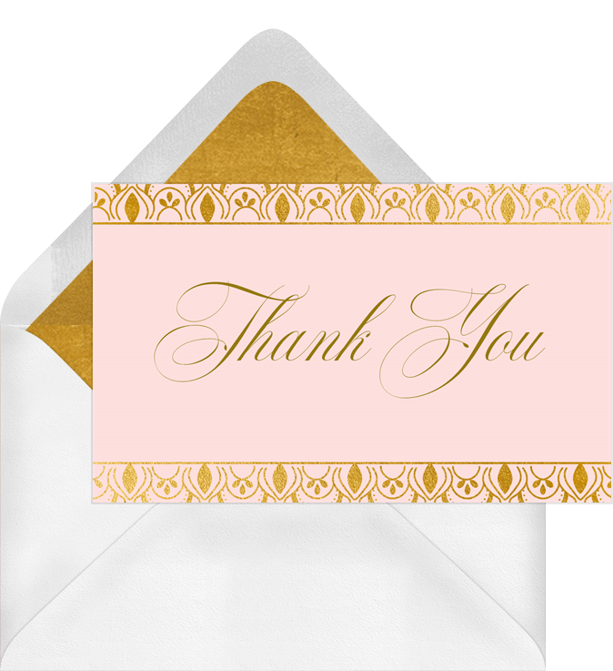 Intricate Temple Thank You Notes in Purple | Greenvelope.com