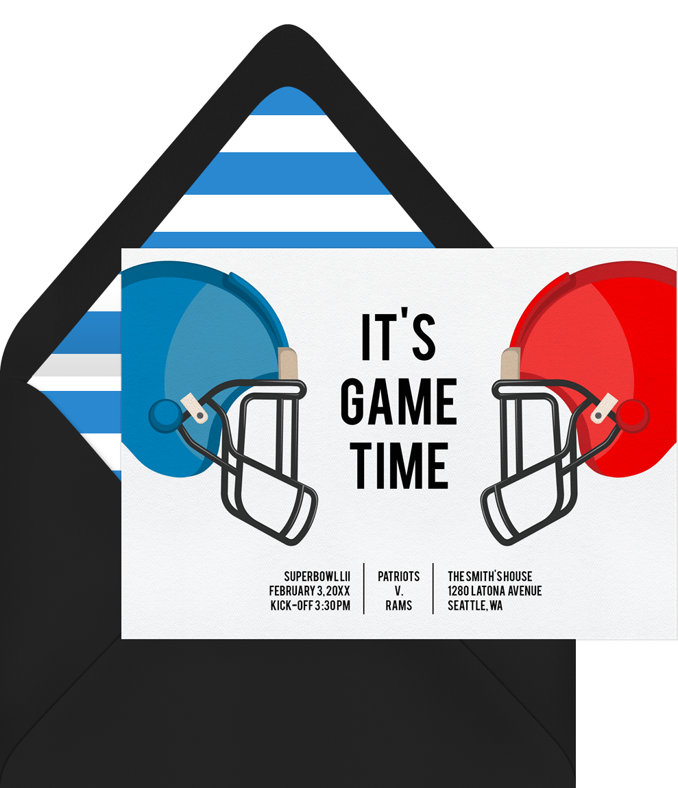 It's Game Time Invitations | Greenvelope.com